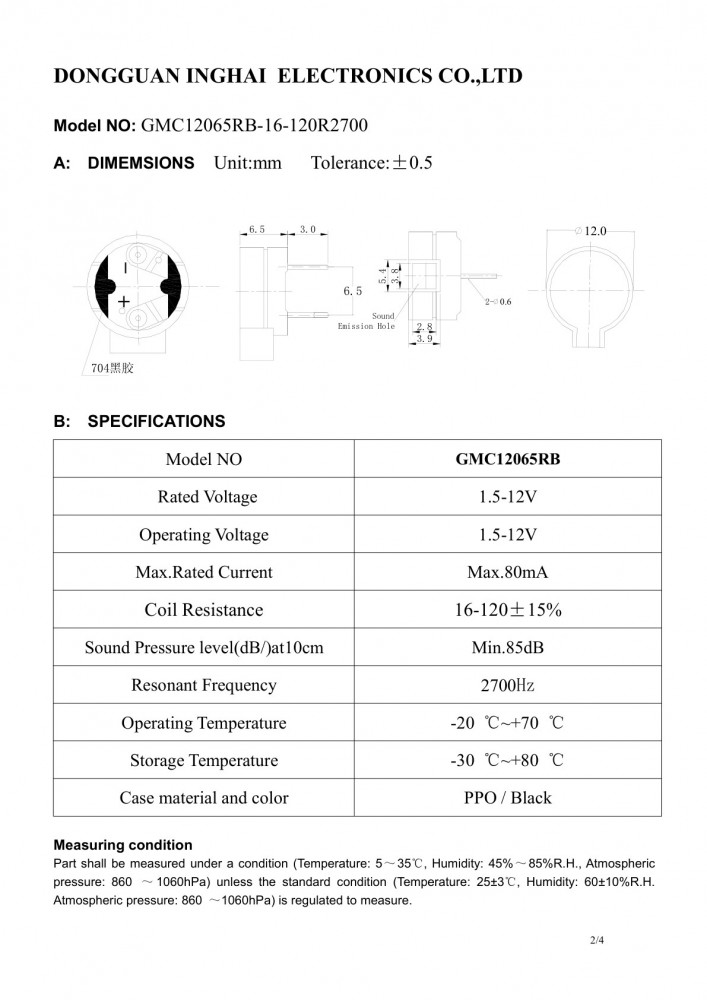 GMC12065YB-25R2400 approval document page 2