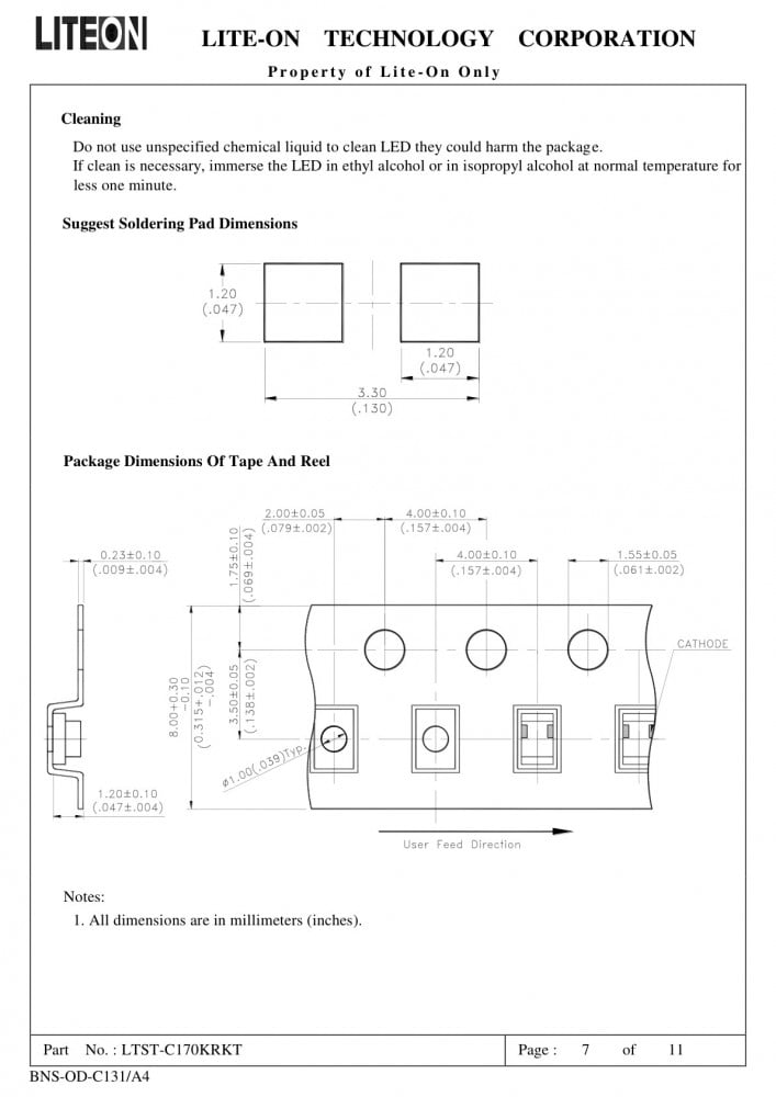 LTST-C170KRKT datasheet page 8