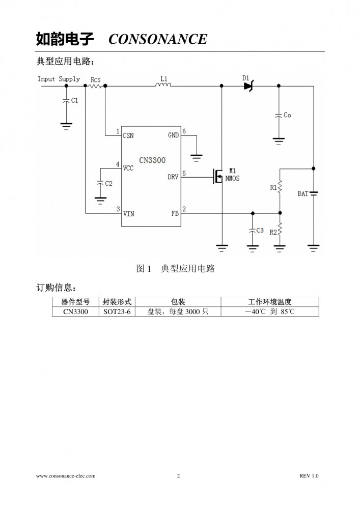 CN3300 datasheet page 2