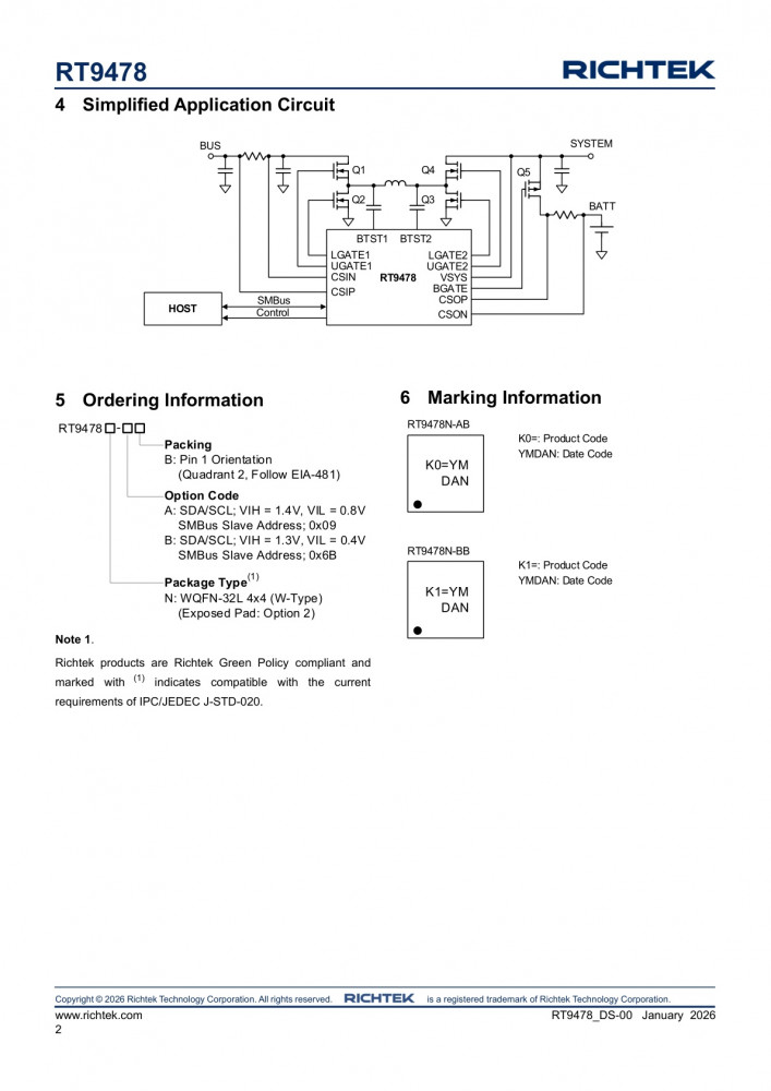 RT9478 datasheet page 2