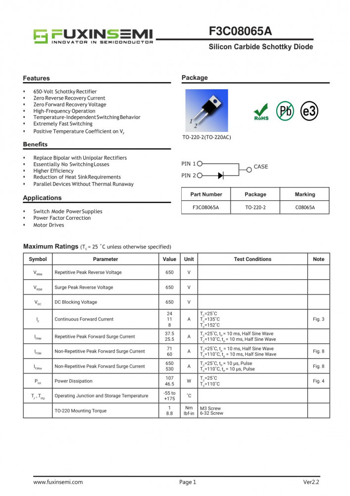 F3C08065A datasheet page 1