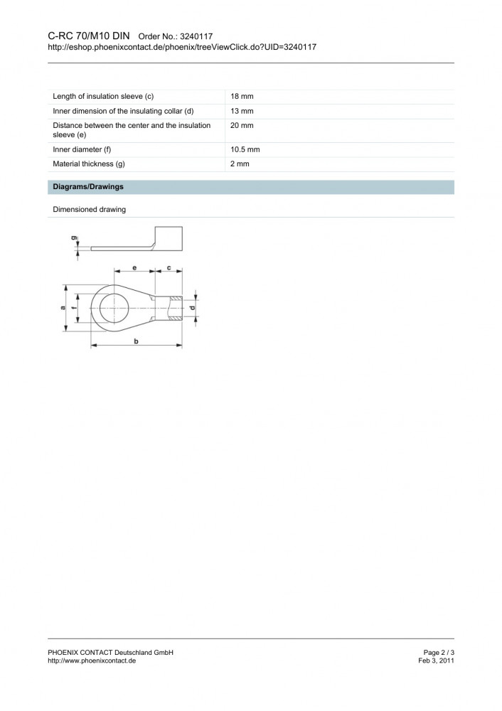 Phoenix Contact 3240117 technical data page