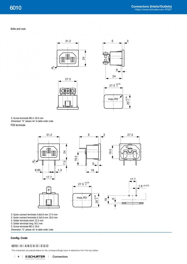 SCHURTER 6162.0029 technical document page 4