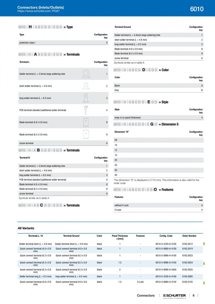 SCHURTER 6162.0029 technical document page 5