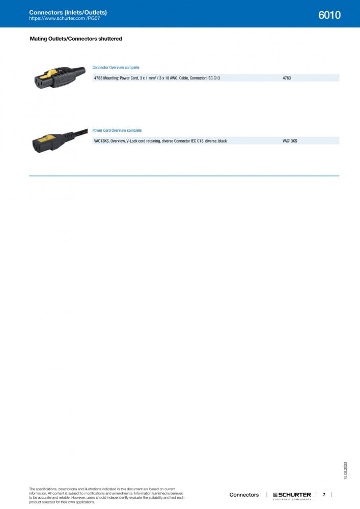 SCHURTER 6162.0029 technical document page 7