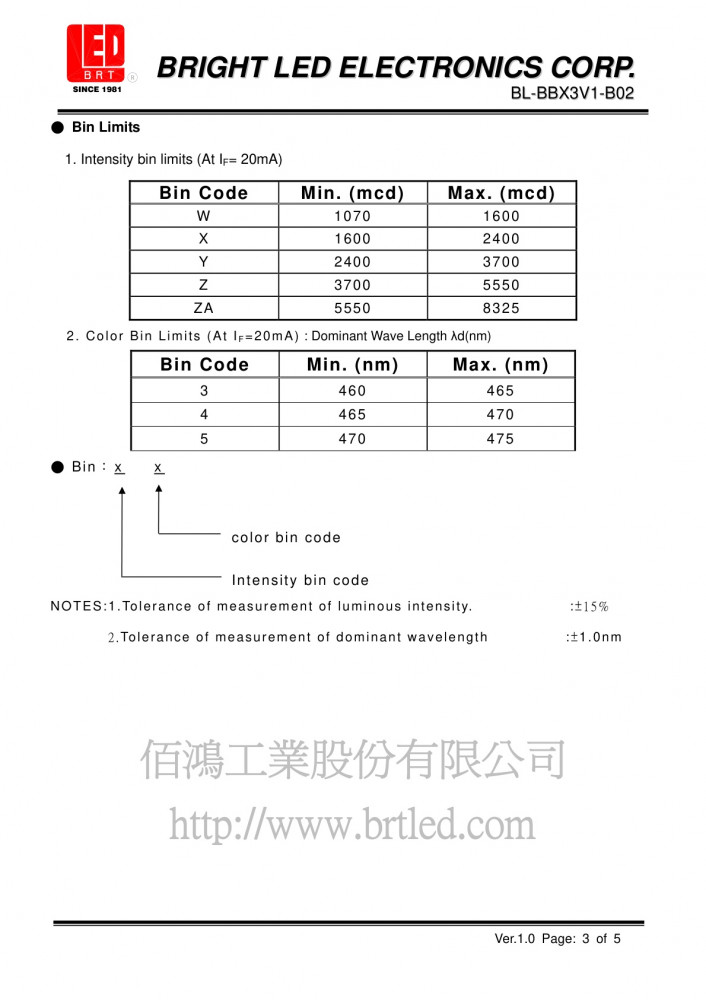 BL-BBX3V1-B02 datasheet page 3