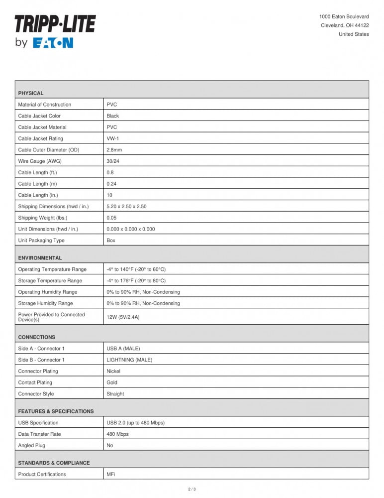 M100-10N-BK technical document page 2
