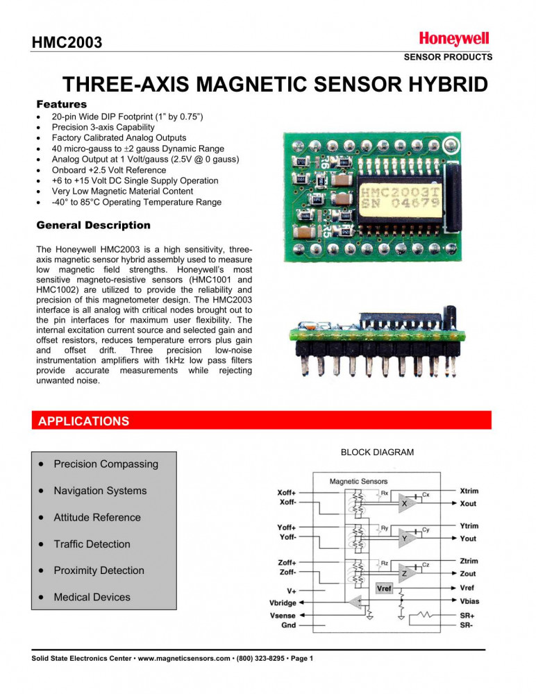 HMC2003 technical document page 1
