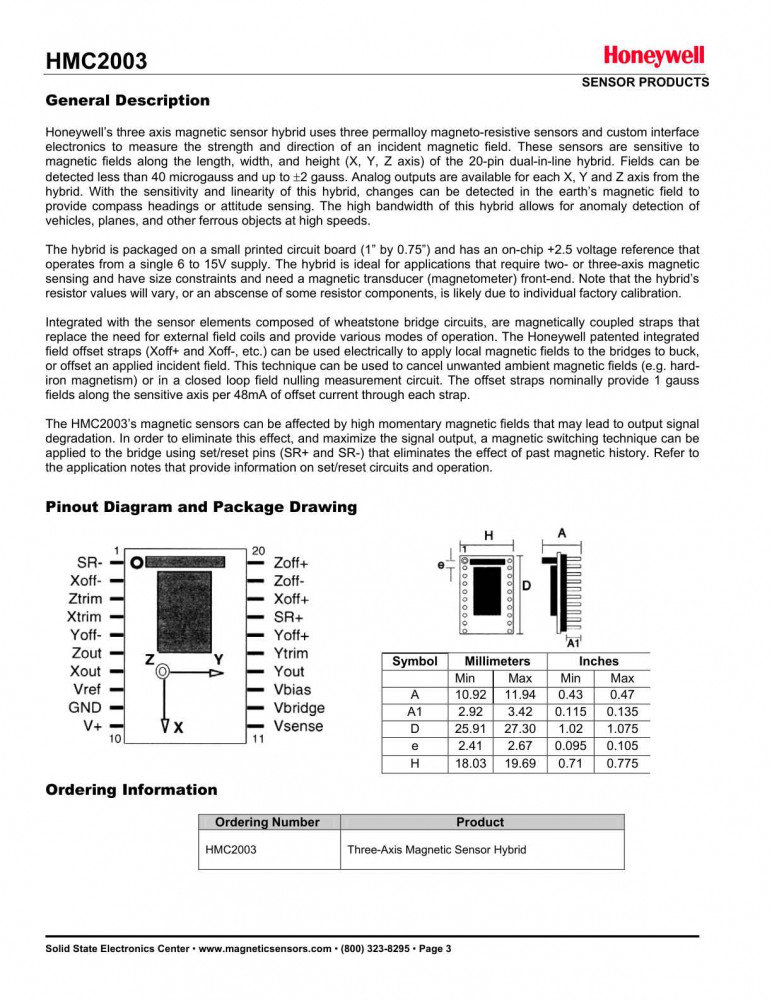 HMC2003 technical document page 3