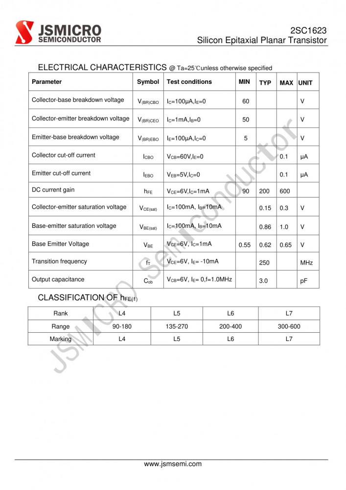 2SC1623 datasheet page 2