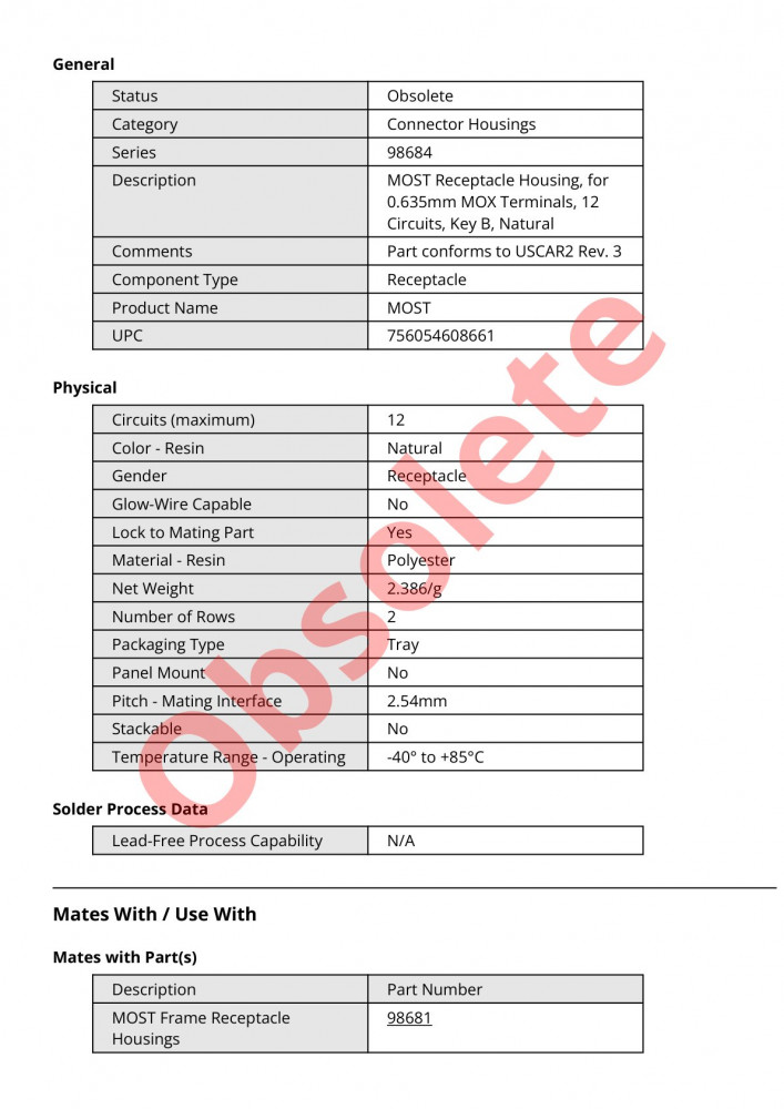 986840002 product document image, page 2