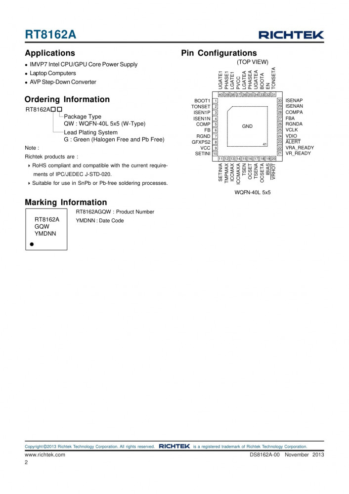 RT8162A datasheet page 2