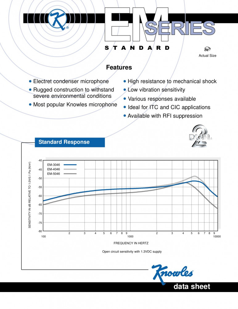 Knowles EM-23069-000 document page 1