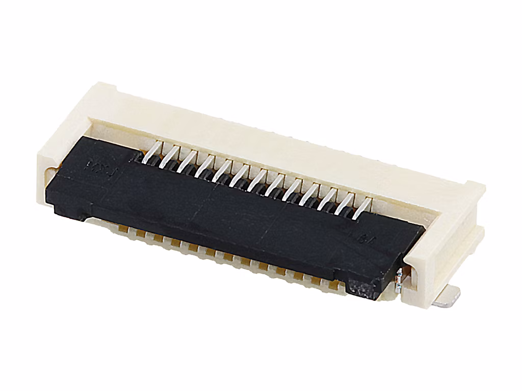 Easy-On FFC/FPC Connector, 0.50mm Pitch, 1.90mm Height, Single Bottom Contact (FS19), Right-Angle, Surface Mount, ZIF, 7 Circuits, Tin-Bismuth Plating