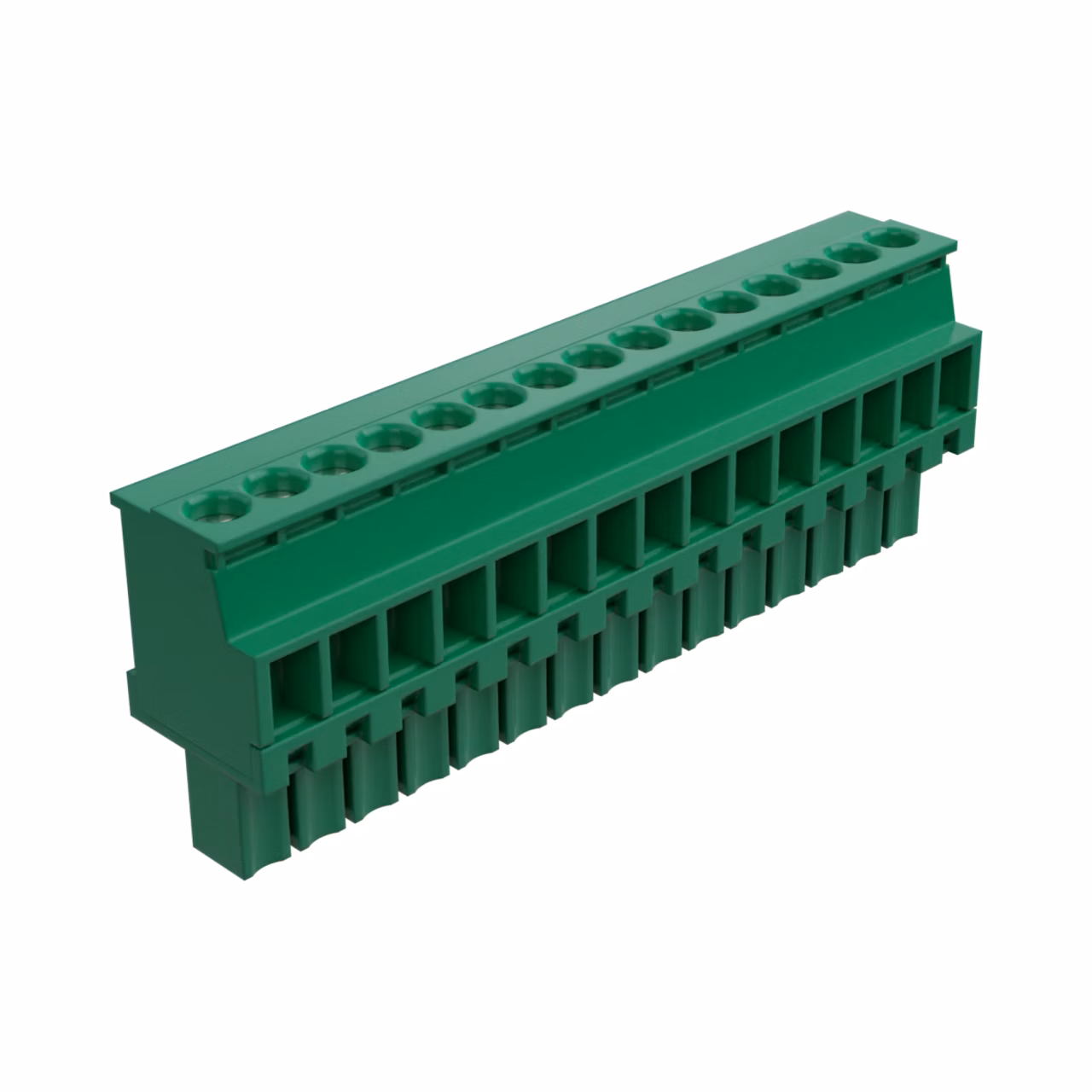 3.50mm Pitch Eurostyle Vertical Plug, Rear Wire Entry, Green Housing, Gold (Au) Plated, 15 Circuits for sale