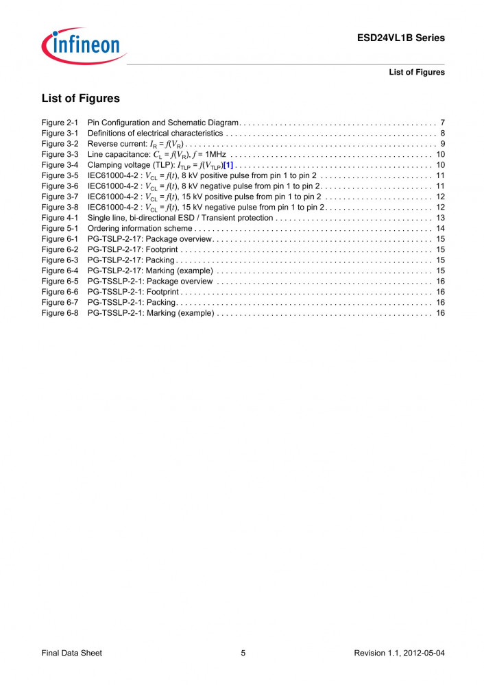 Infineon datasheet page 5