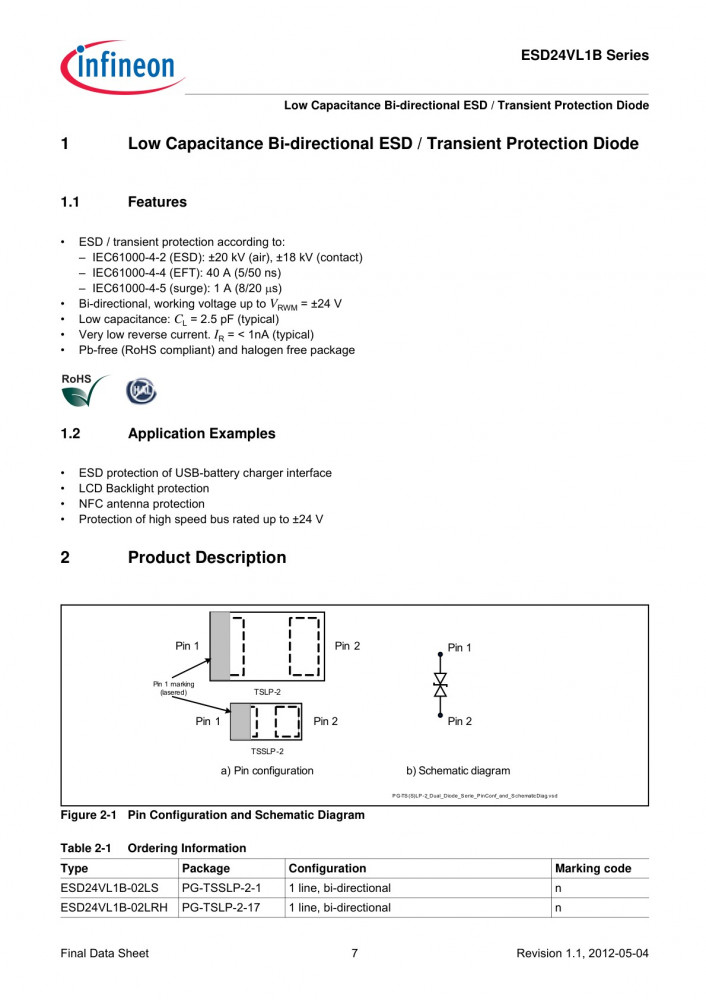 Infineon datasheet page 7