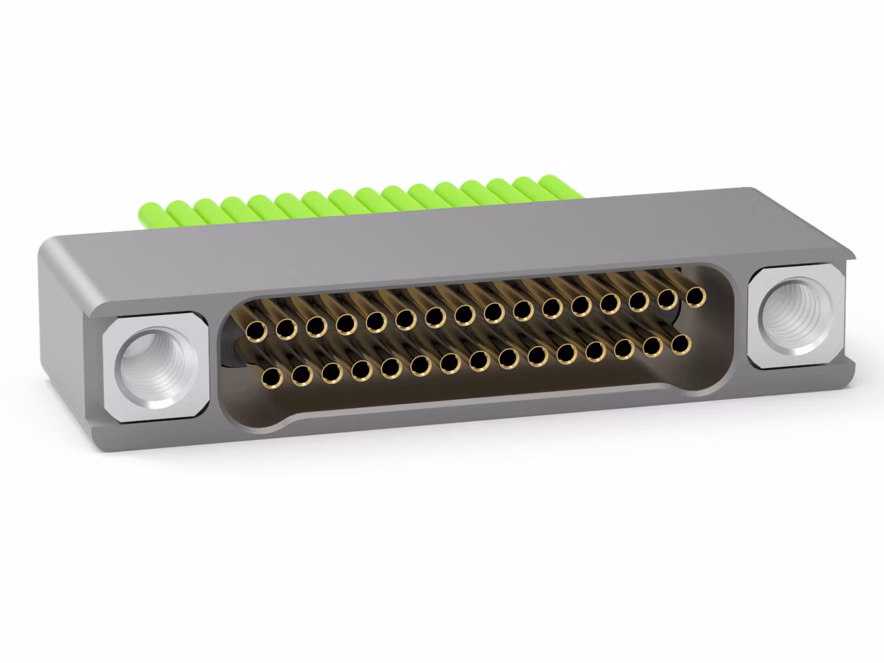 AirBorn N Series, Nano-D Cable Mount Receptacle, 0.025