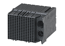 Impact 100 Ohm 5 Pair Right-Angle Daughtercard Receptacle, Right Guided,  12 Columns, 180 Circuits, Plated Through Hole Dimension 0.39mm, Lead-Free