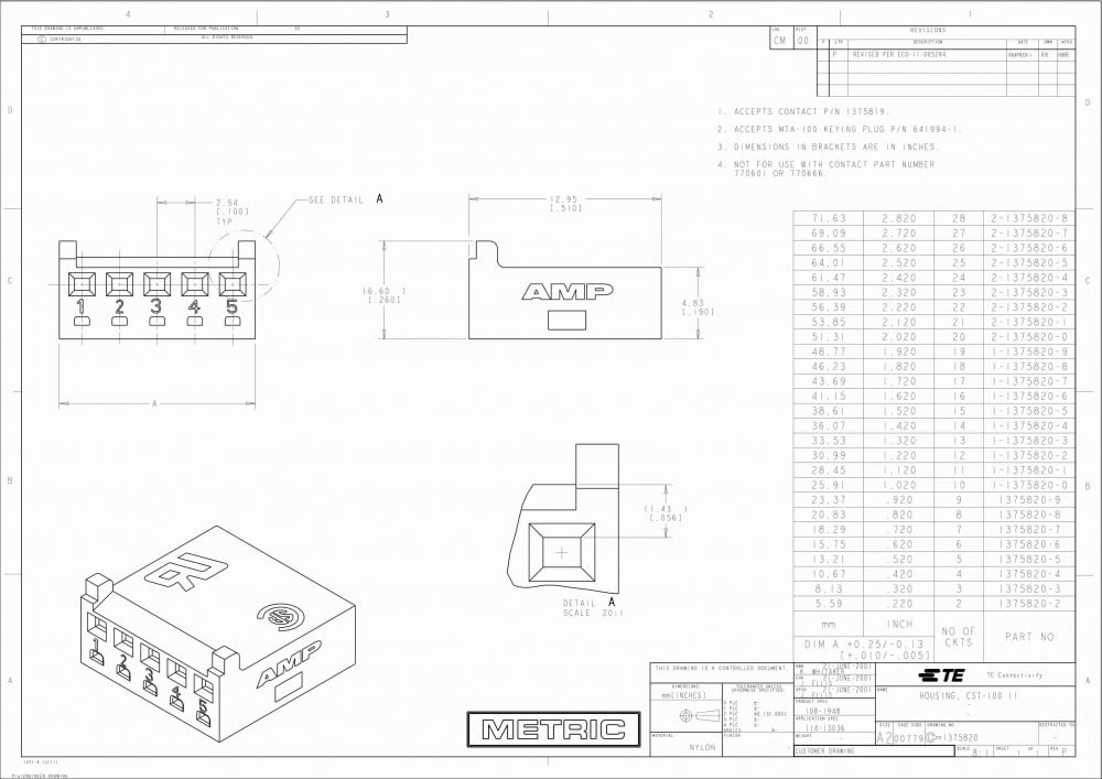 TE Connectivity 1375820-3 technical drawing preview