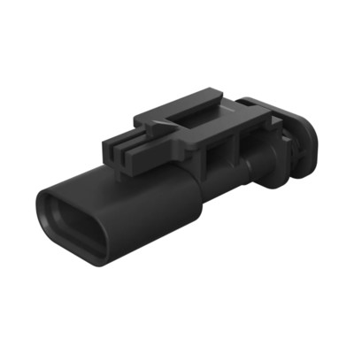 MXP120 Sealed Male Blade Connector with 7.00mm Clip-Slot, 3 Circuit, Light Gray Housing (T3-V2-S3), Backshell Interface Option 2, Key B for sale
