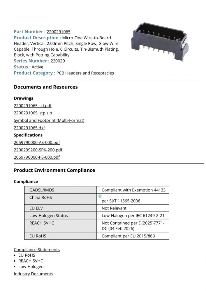 2200291065 technical document preview, page 1