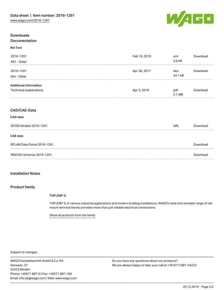 Technical documentation image 2 for model 2016-1291