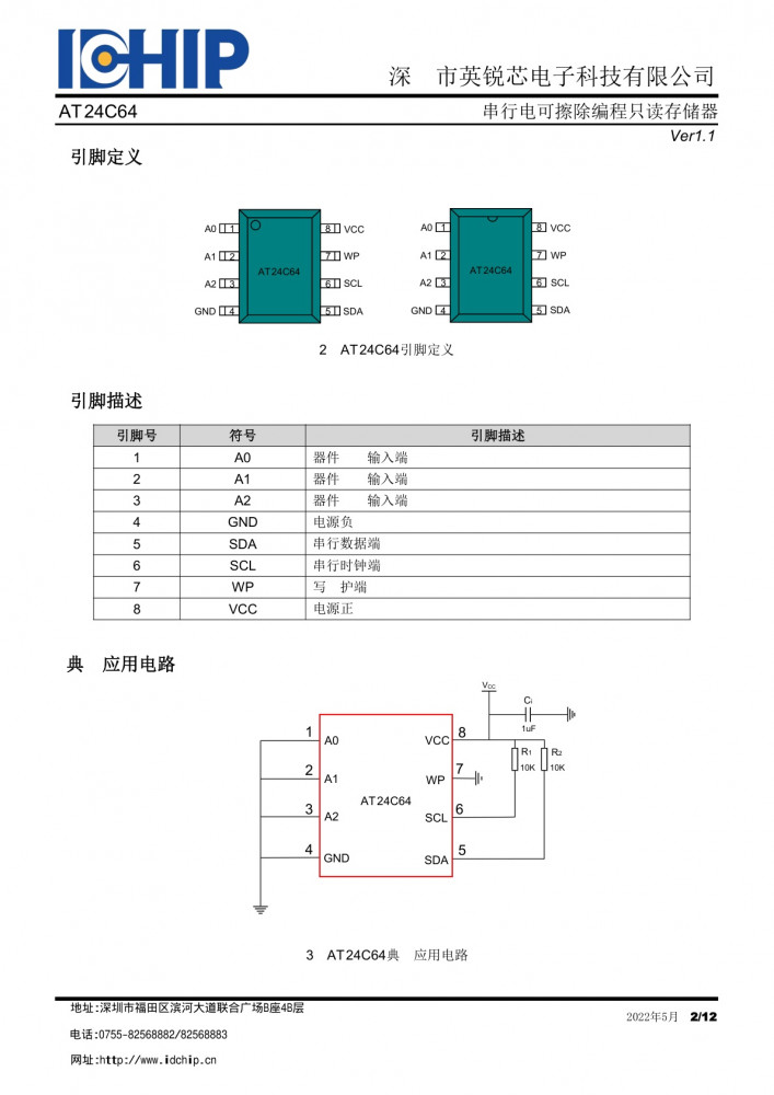 AT24C64 datasheet page 2