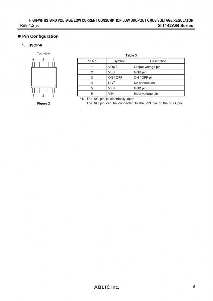 S-1142A/B datasheet page 5