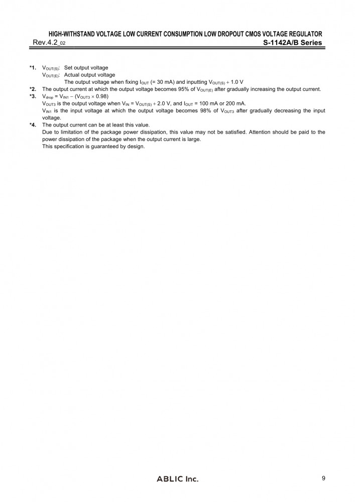 S-1142A/B datasheet page 9