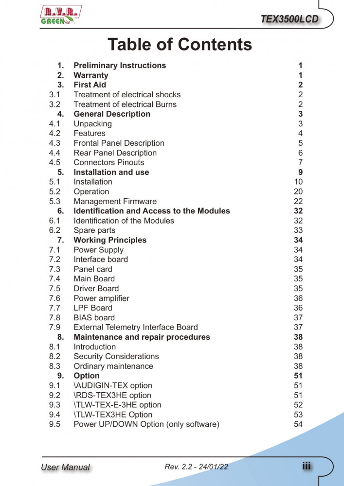 TEX3500LCD technical document page 5