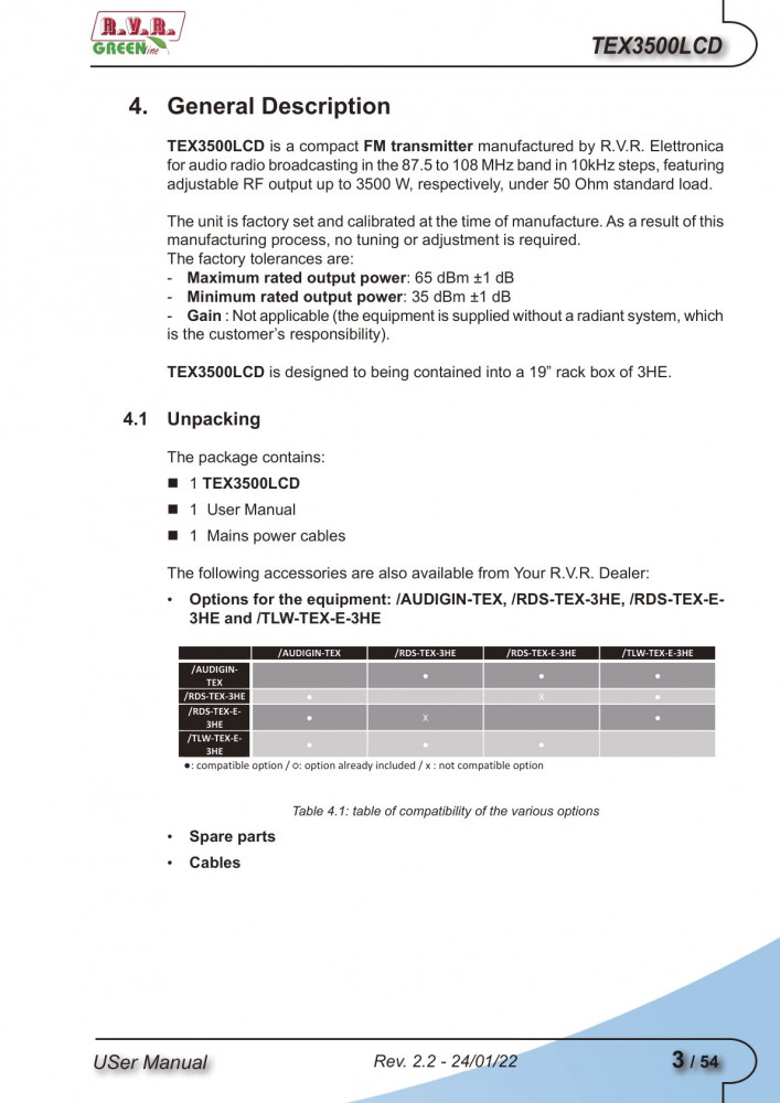 TEX3500LCD technical document page 9