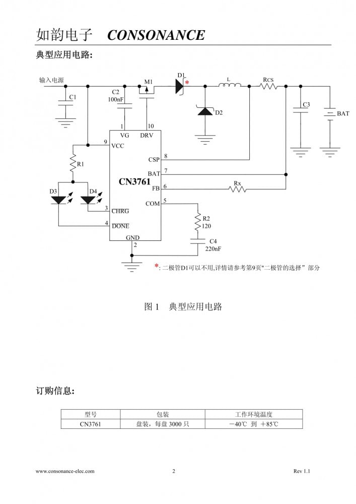 CN3761 datasheet page 2