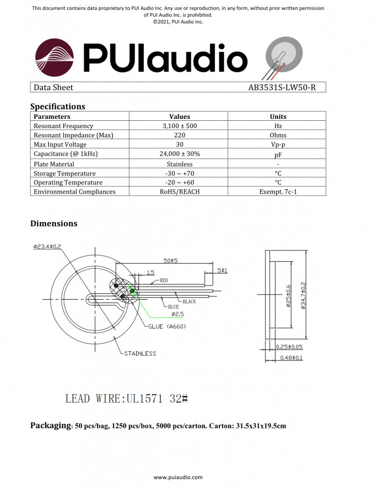 AB3531S-LW50-R datasheet page 1