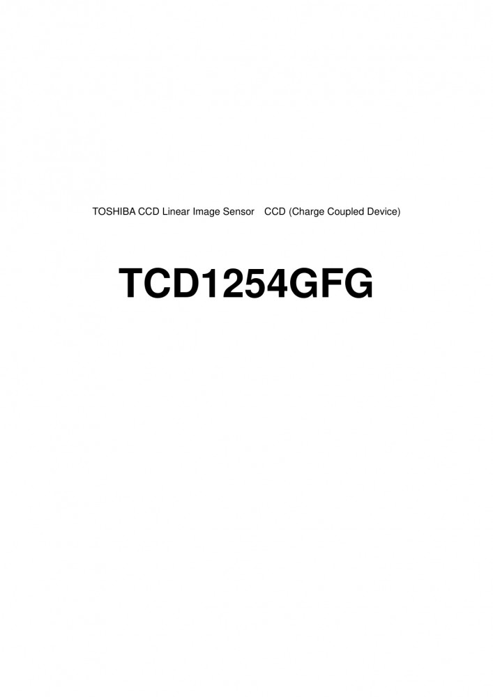 TCD1254GFG datasheet page 1