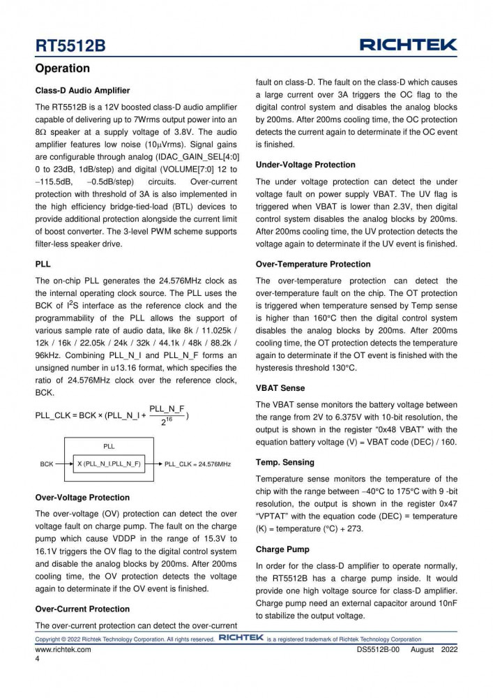RT5512B datasheet page 4