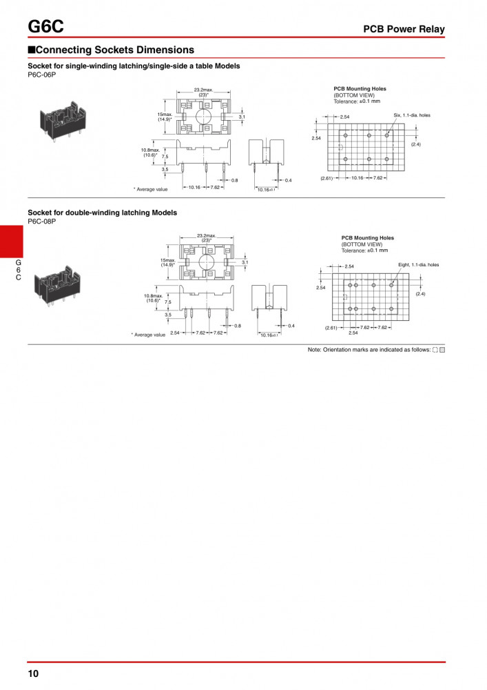 OMRON G6C relay datasheet page 10
