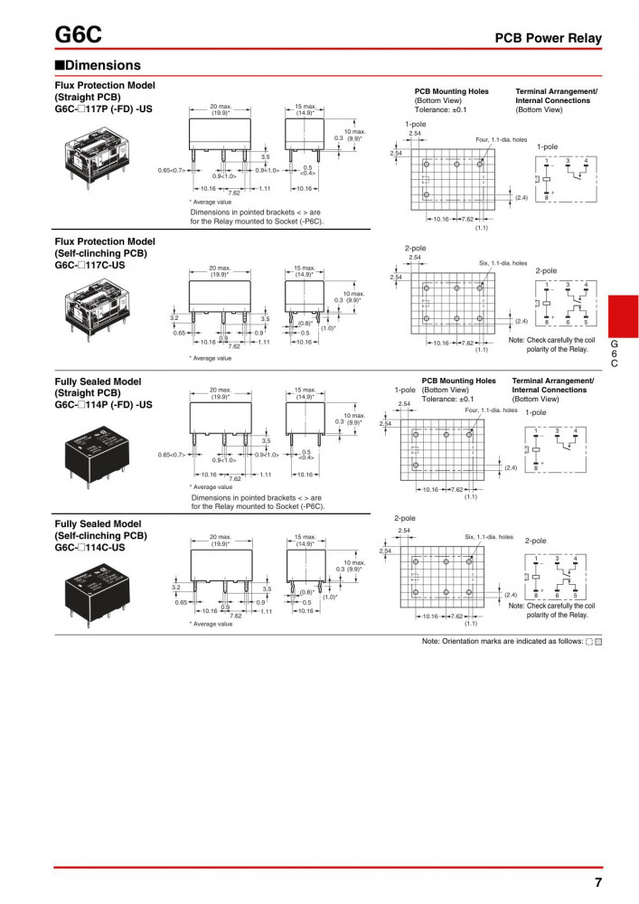 OMRON G6C relay datasheet page 7