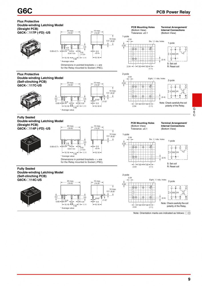 OMRON G6C relay datasheet page 9