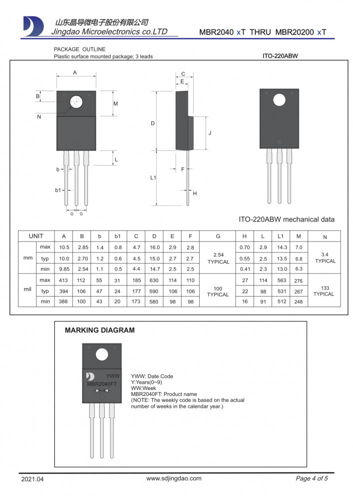 MBR20150FT datasheet page 4