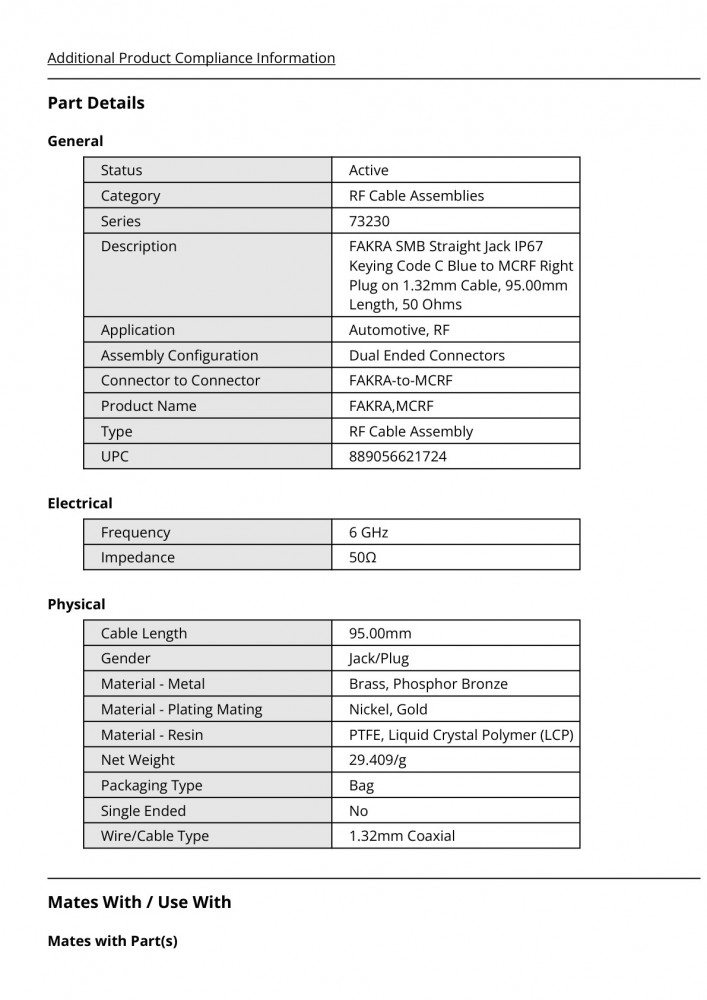 MOLEX 897628230 product drawing page 2