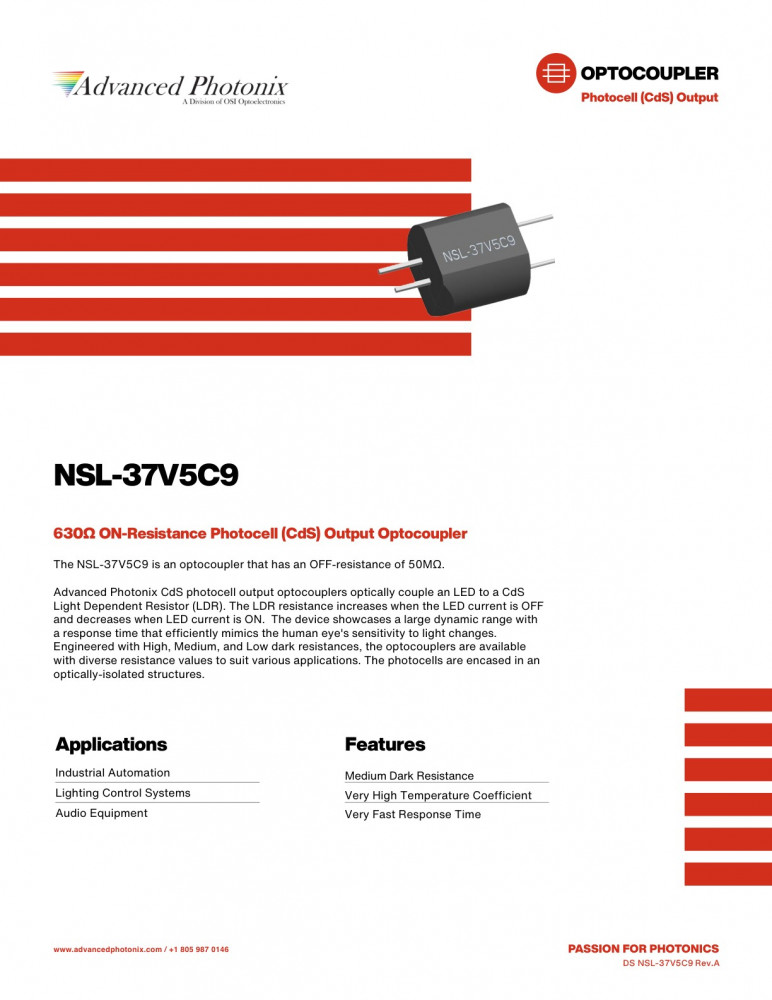 NSL-37V5C9 datasheet page 1