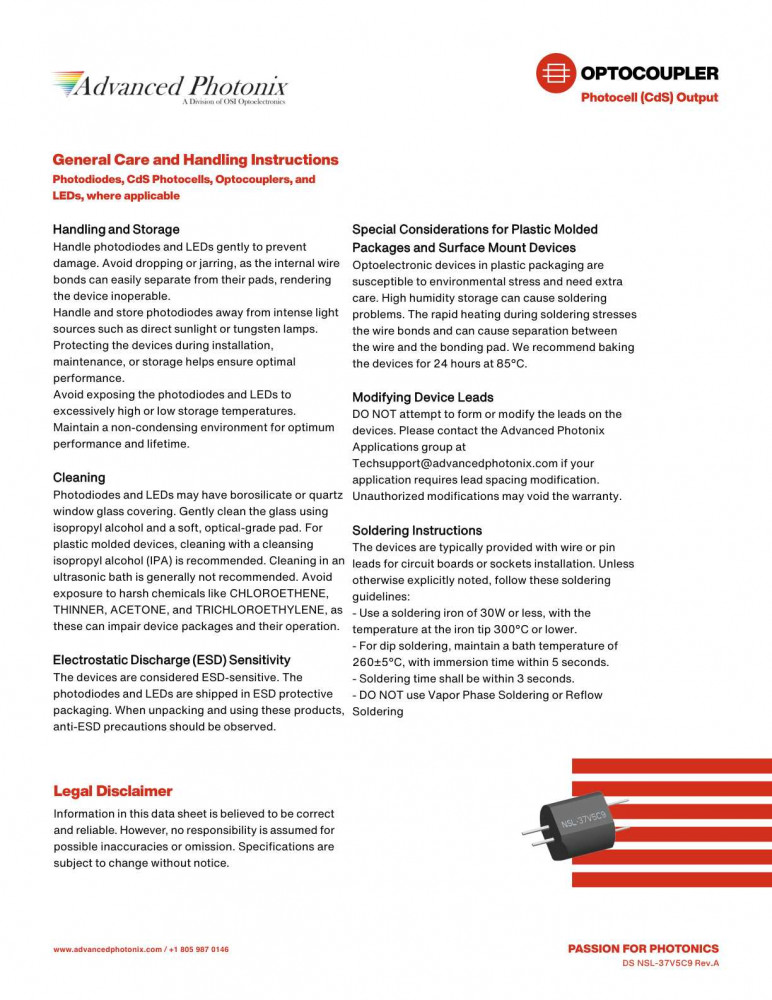 NSL-37V5C9 datasheet page 4