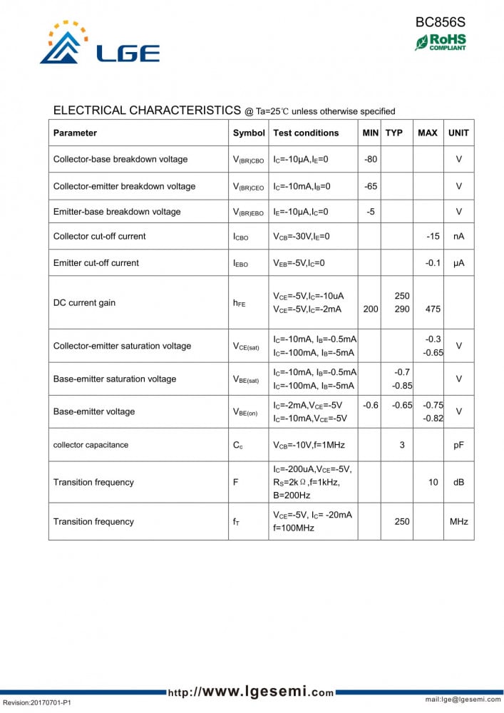 BC856S datasheet page 2