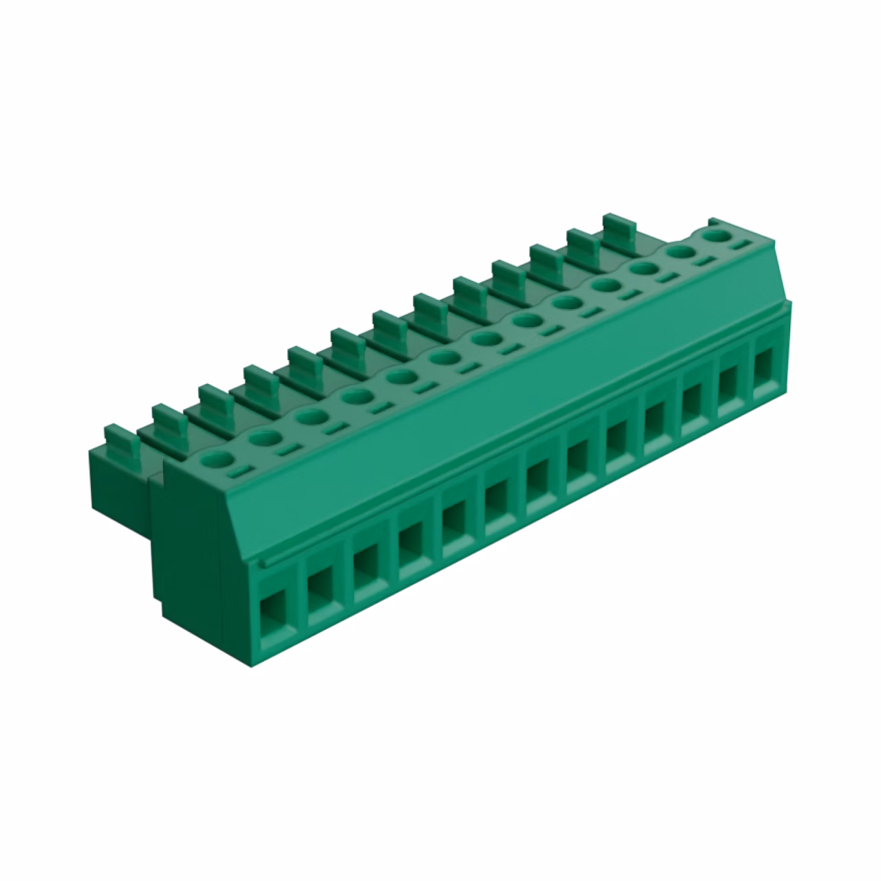 3.81mm Pitch Eurostyle Horizontal Plug, Green Housing, 13 Circuits for sale