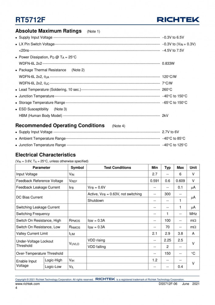 RT5712F technical document page 4