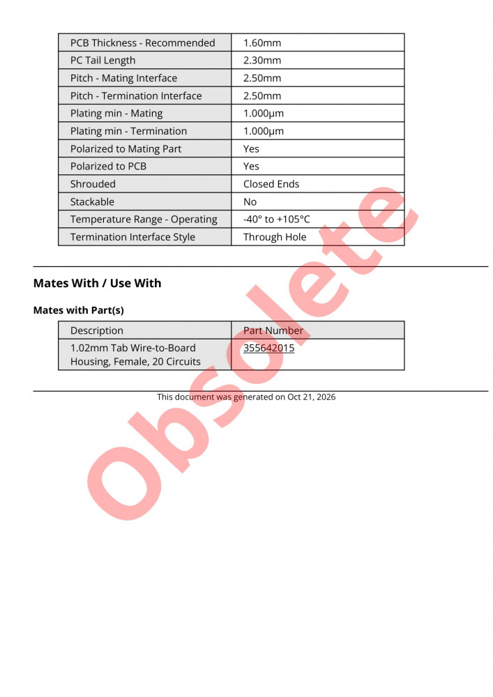 Product document image 3 for MOLEX 681453625