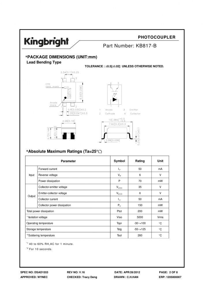 KB817-B datasheet page 2