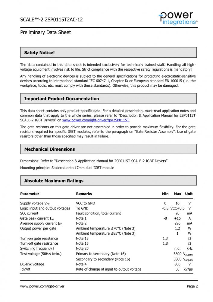 2SP0115T2B0-12 datasheet page 2