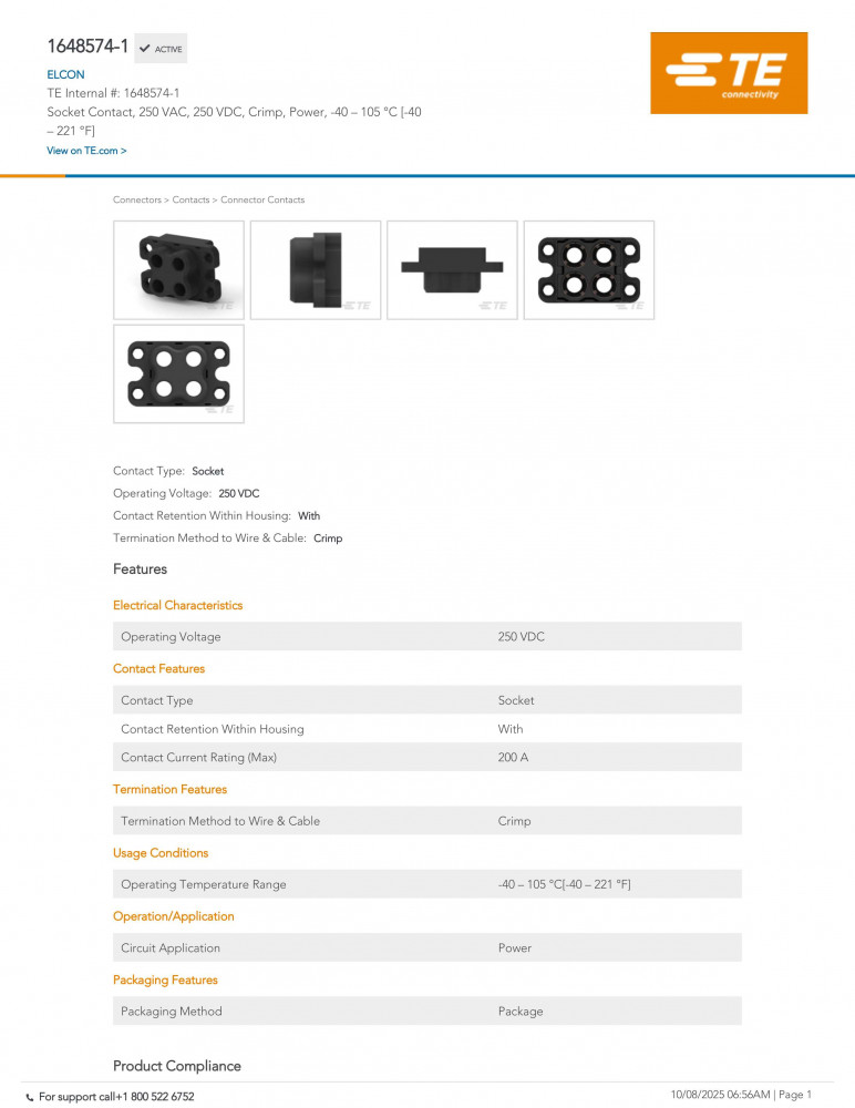 296-0040-01100 technical document page 1